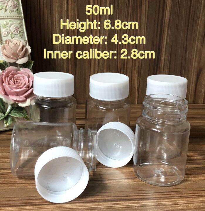 50ml Small Transparent Plastics Bottle / Liquid Bottle / Sample Bottle ...