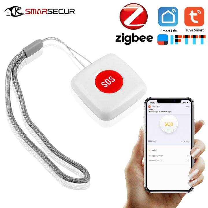 【hot】 Mini Tuya ZigBee Elderly SOS Button Waterproof Emergency Panic ...