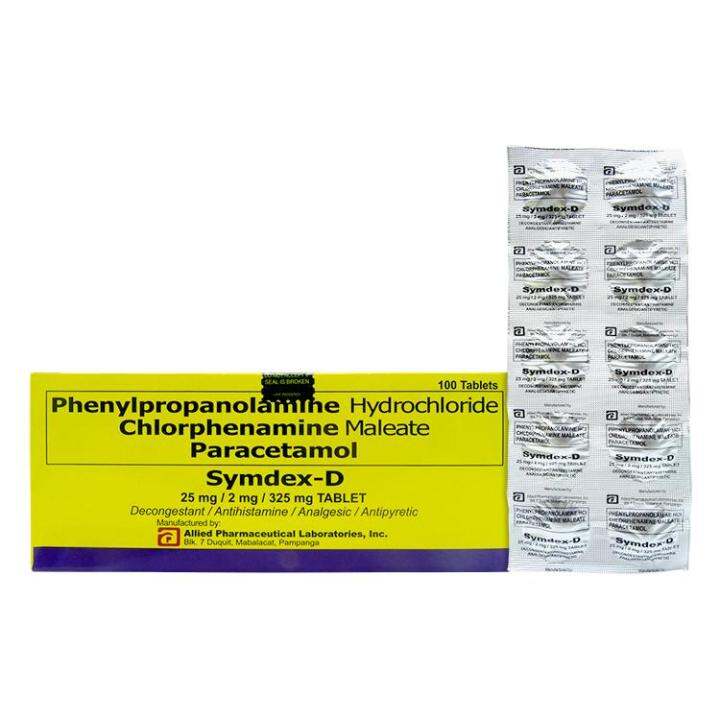 Symdex D 25 mg / 2 mg / 325 mg Tablet 20s | Lazada PH