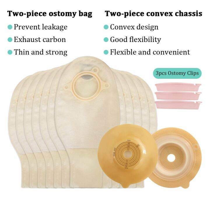Two-piece ostomy bag Two-piece door bag Colorectal diversion fistula ...