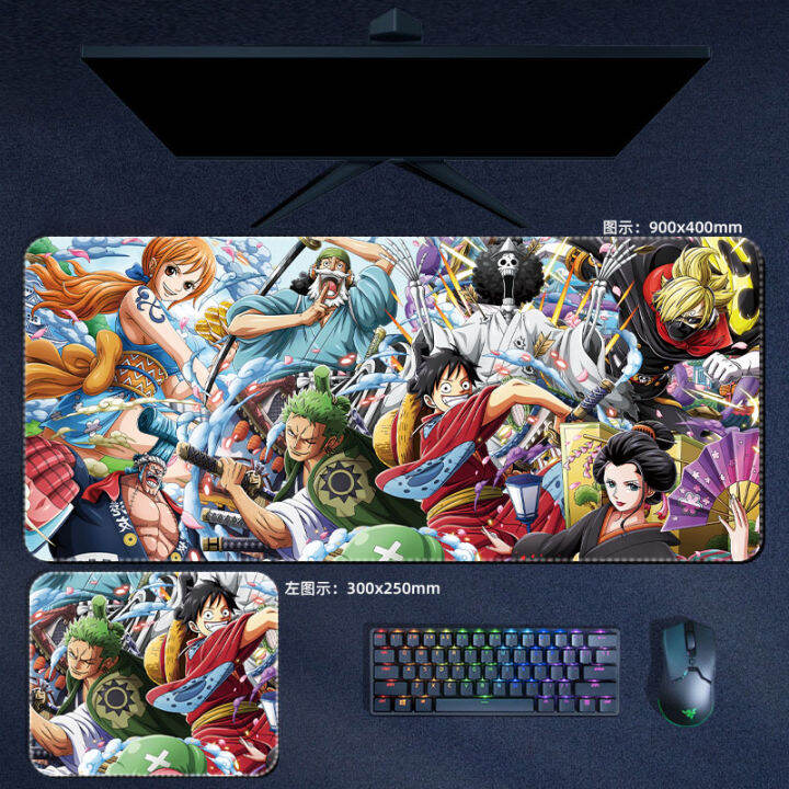 Anime Large Mouse Pads Zoro Luffy Ace Hancock Nico Robin Manga Mousepad ...