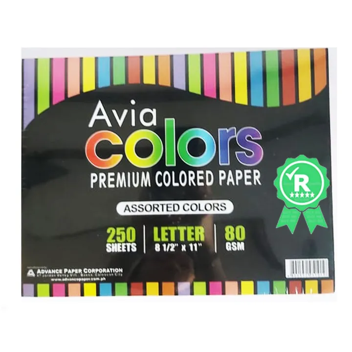 Avia Colored Paper Short Assorted 80 gsm by Ream | Lazada PH