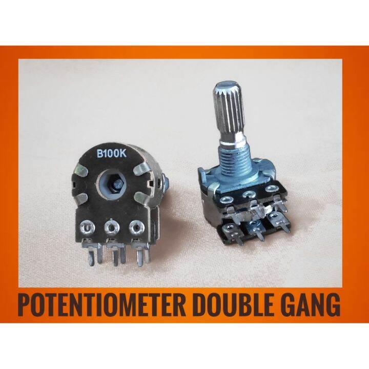 POTENTIOMETER VARIABLE RESISTOR DOUBLE GANG/STEREO DIA.16MM 0.25W | Lazada