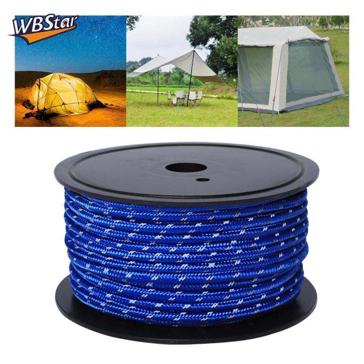 WBStar 30M 6mm Reflective Tent Rope Guylines for Outdoor Travel Canopy ...