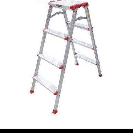 Krisbow Tangga Aluminium Dengan Pijakan Lebar 4 Step - 281347 | Lazada ...