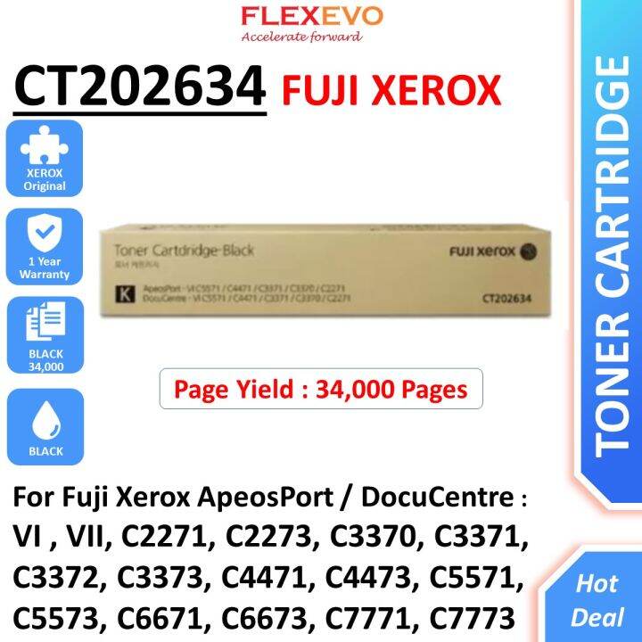 Fuji Xerox CT202634 Black Original Toner For Apeosport Docucentre VI ...