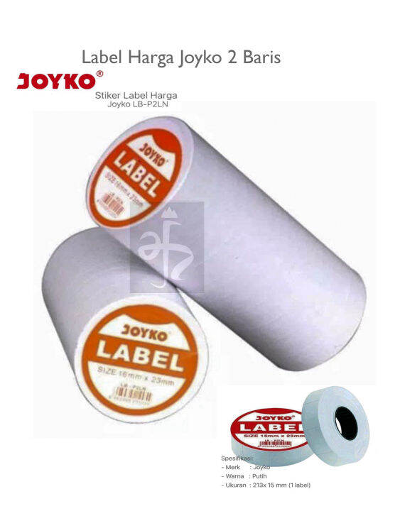 Kertas Label Harga 2 Line Baris Joyko 10 digit LB-P2LN Joyko MX 6600 ...