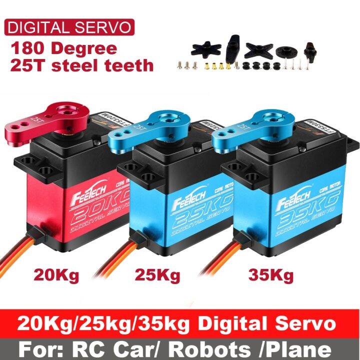 Digital Servo Waterproof Servos Metal Gear Servo 20kg 25KG 35kg High Speed Torque 25T Arm for 1/ ...