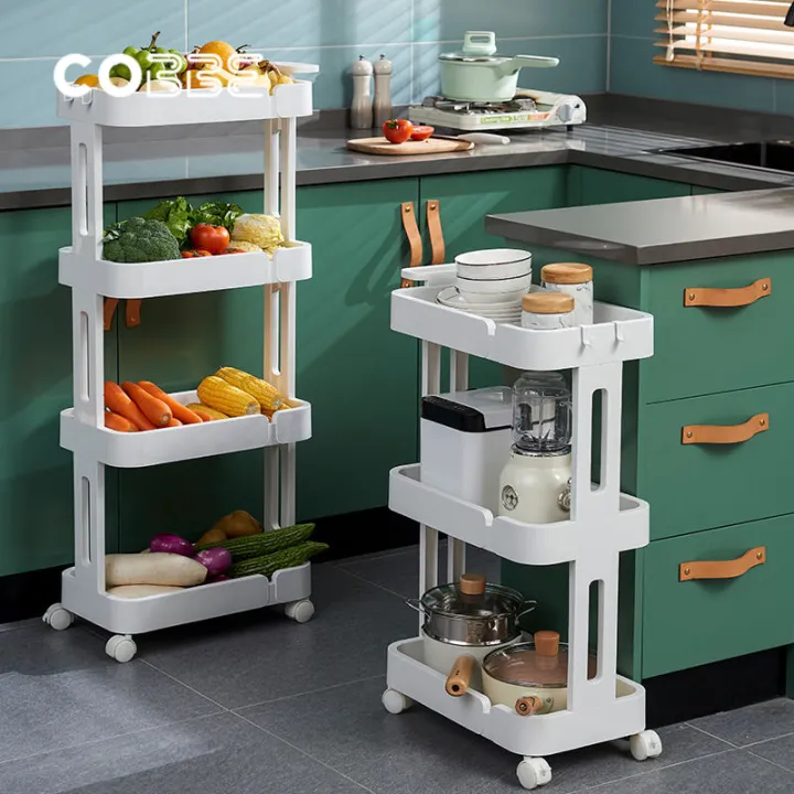 Trolley Storage Racks Movable Kitchen Trolley Storage Shelf Trolley ...