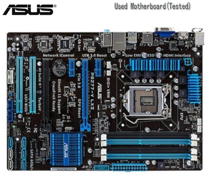 ASUS P8Z77-V LX2 desktop Motherboard LGA 1155 DDR3 For Intel Z77 P8Z77 Desktop Mainboard | Lazada PH
