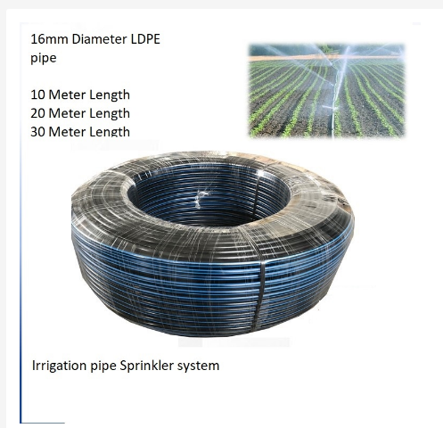 10/20/30 Meter LDPE 16mm tubing pipe irrigation system fertigasi ...