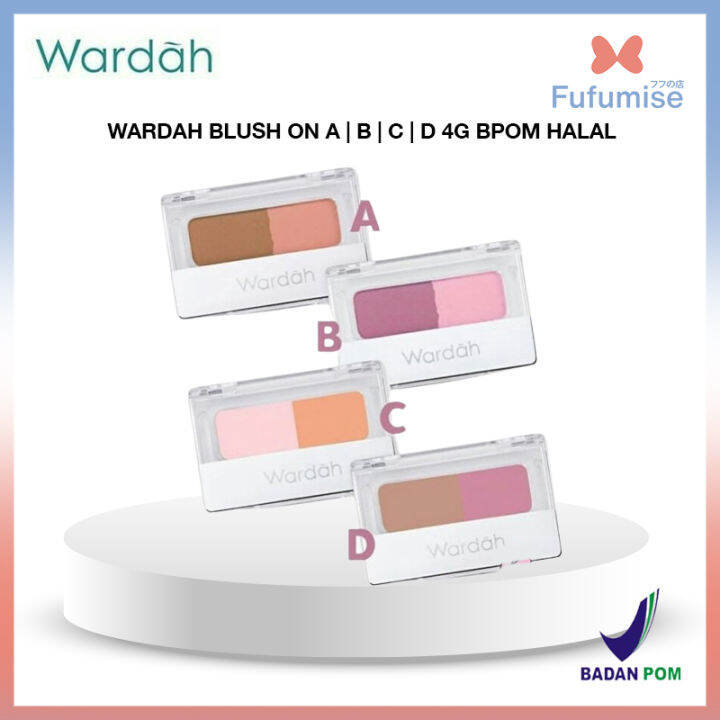 Wardah Blush On A | B | C | D 4g BPOM Halal | Lazada Indonesia