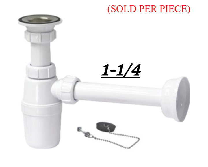 BHE-7100 Lavatory Bottle P-Trap (1-1/4 ) PVC w/ Pull Out Plug | Lazada PH