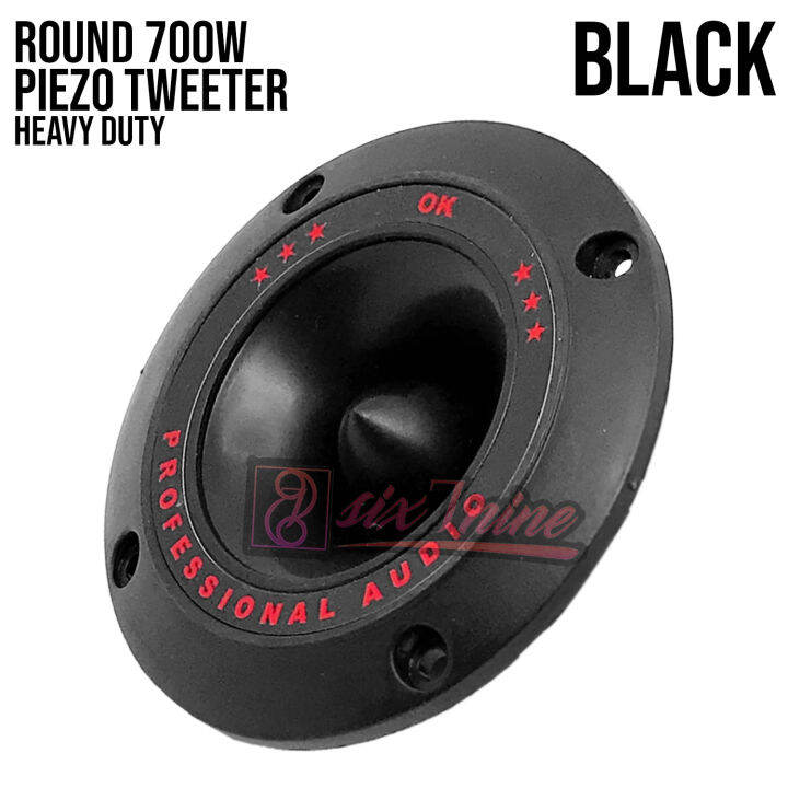 BLACK Round Piezo Tweeter 700W Heavy Duty | Lazada PH