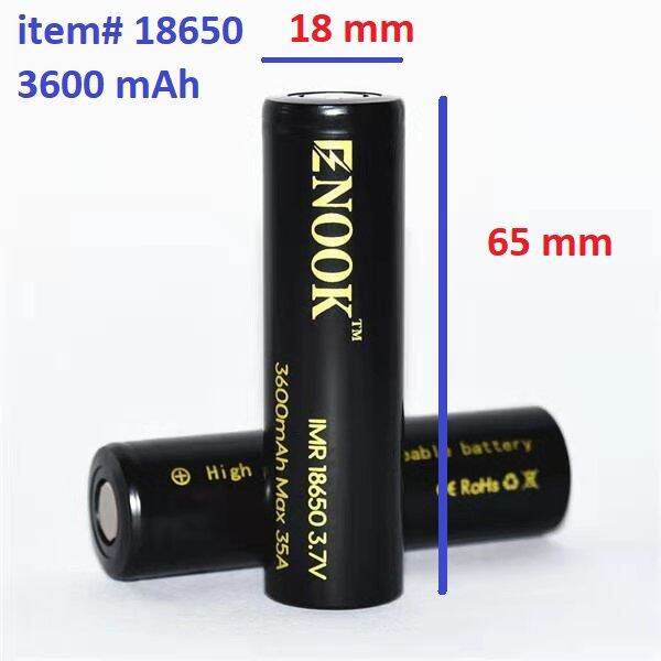 Enook lithium battery 18650/27100 3600mAh 35A 3.7v 100 Legit | Lazada