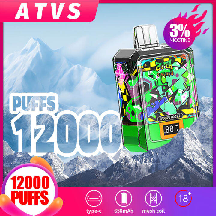 12000 puffs ATVS Disposable 12K puffs 3% INC/13000 puffs 【ship 24 hours ...