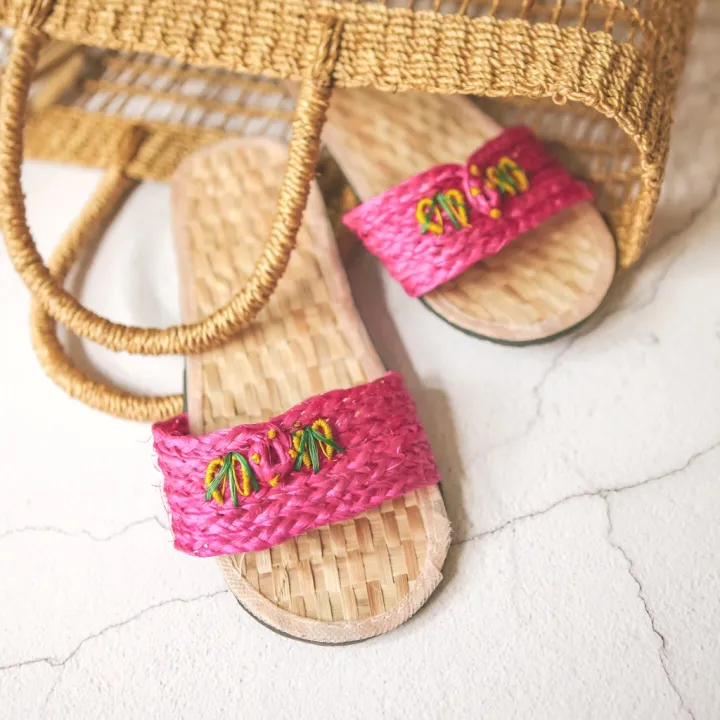 Clara Abaca Handwoven Banig House Slippers | Lazada PH
