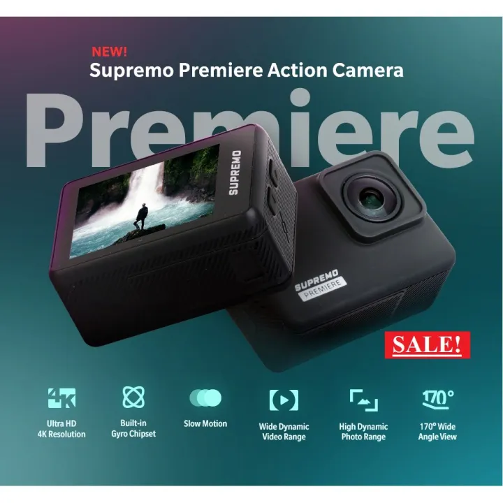 Supremo Premiere Action Camera with Gyro Chipset Image Stabilization ...