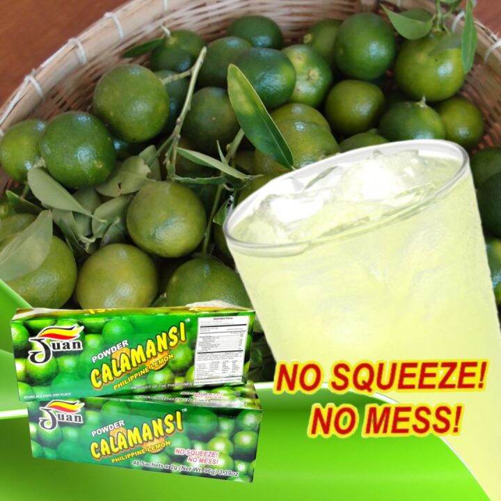 Juan Calamansi Juice Powder (100% Natural) 48 Sachets x 2g no queeze no ...