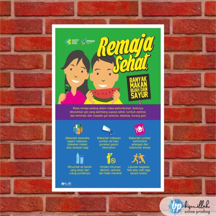 Poster Kesehatan Tips Remaja Sehat | Lazada Indonesia