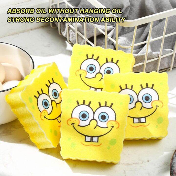 SpongeBob ล้างจานผ้า SquarePants ครัวเช็ดน่ารัก Rag การ์ตูนล้างจานแปรง ...