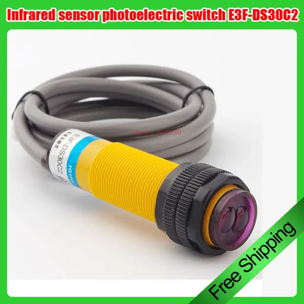 Infrared sensor photoelectric switch E3F-DS30C2 proximity switch diffuse reflection sensor NPN ...