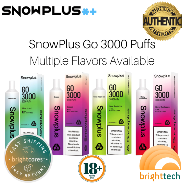 Snowplus Go 3000 Puffs Original Disposable Vape Pen Prefilled Vape ...
