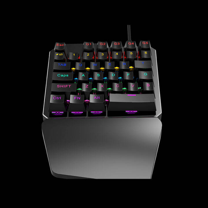 HXSJ J100 Keyboard 35 Keys Single Hand USB Wired Backlit Mechanical ...