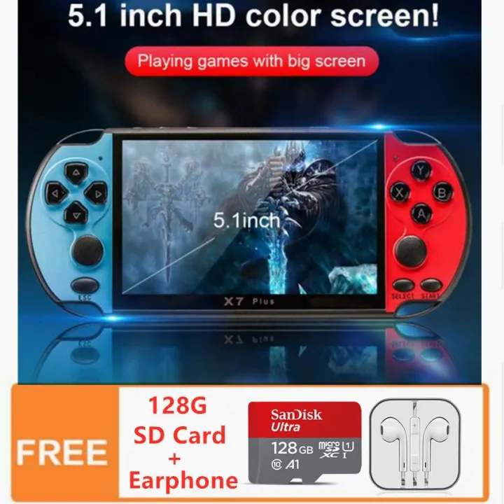 X7 Plus 5.1 Double rocker Portable Mini Handheld Retro Game Console ...