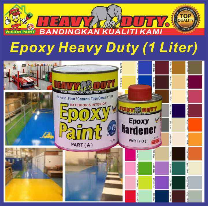 1L EPOXY ( HEAVY DUTY EPOXY PAINT ) Epoxy Floor Paint CAT LANTAI 1L ...