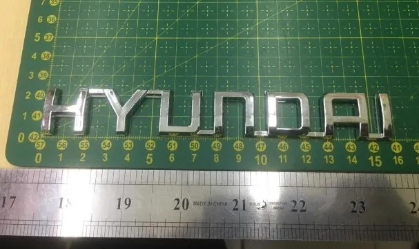 โลโก้ตัวอักษร ฮุนได แบบติดกัน ขนาด 16 * 2 cm HYUNDAI letter logo for ...