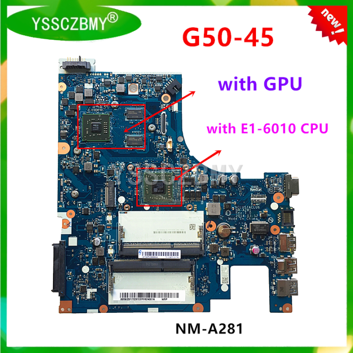 Brand New G50-45 motherboard ACLU5 ACLU6 NM-A281 For LENOVO G50-45 Laptop Motherboard E1-6010 ...