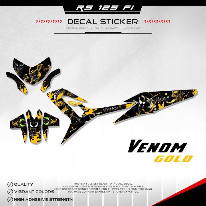 Honda RS 125 Fi Decals - ( Riders Base Fully Laminated - Gloss Vinyl ...