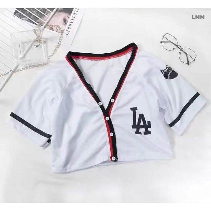 Baseball two tone Oversized jersey Croptop Drifit Loose Craptop | Lazada PH
