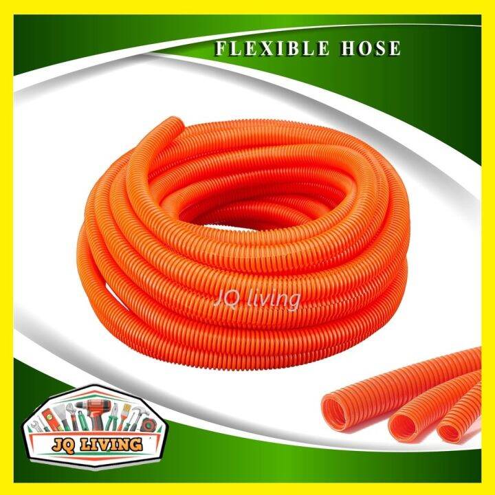 Ins recommend Orange Flexible Hose PVC Conduit Flexible Hose 1/2 X 50meters (roll) For ...