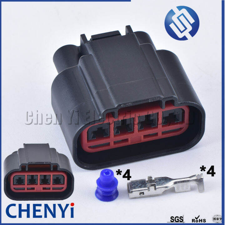 4 Pin female 2.8mm series auto waterproof connector E-5661-001 with Pin ...