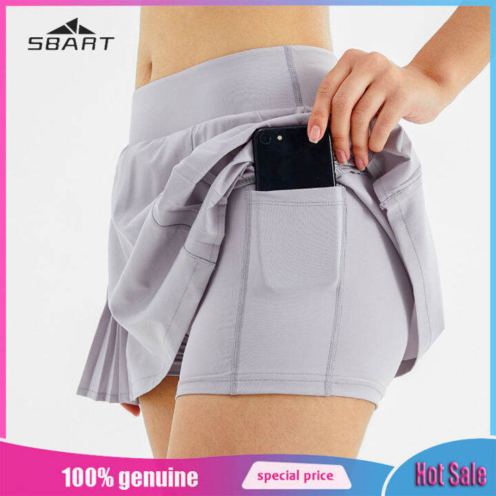 SBART กระโปรงกางเกงขาสั้นออกกำลังกายสตรีกีฬาฤดูร้อนป้องกันการเดินกลางแจ้งแห้งเร็วออกกำลังกาย ...
