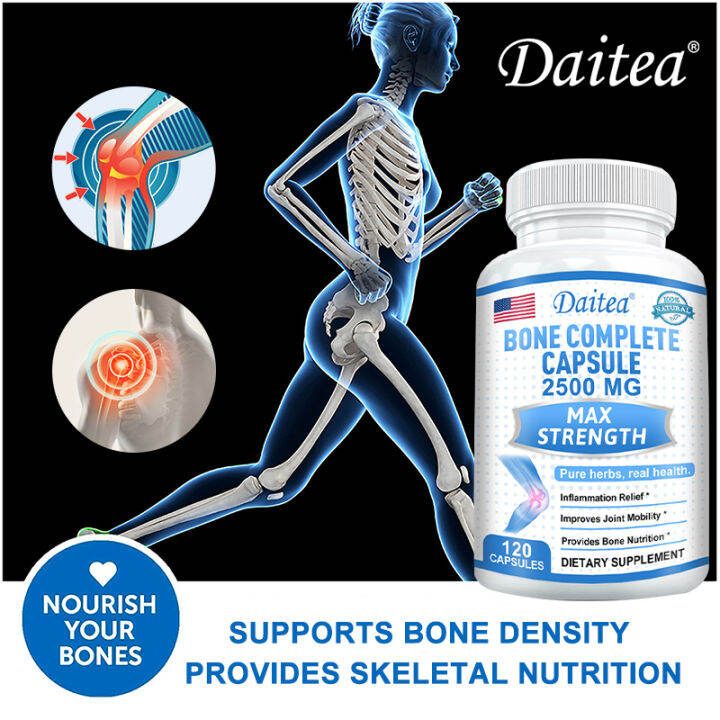 DAITEA Collagen Bone Complete Capsule formula contains calcium and ...
