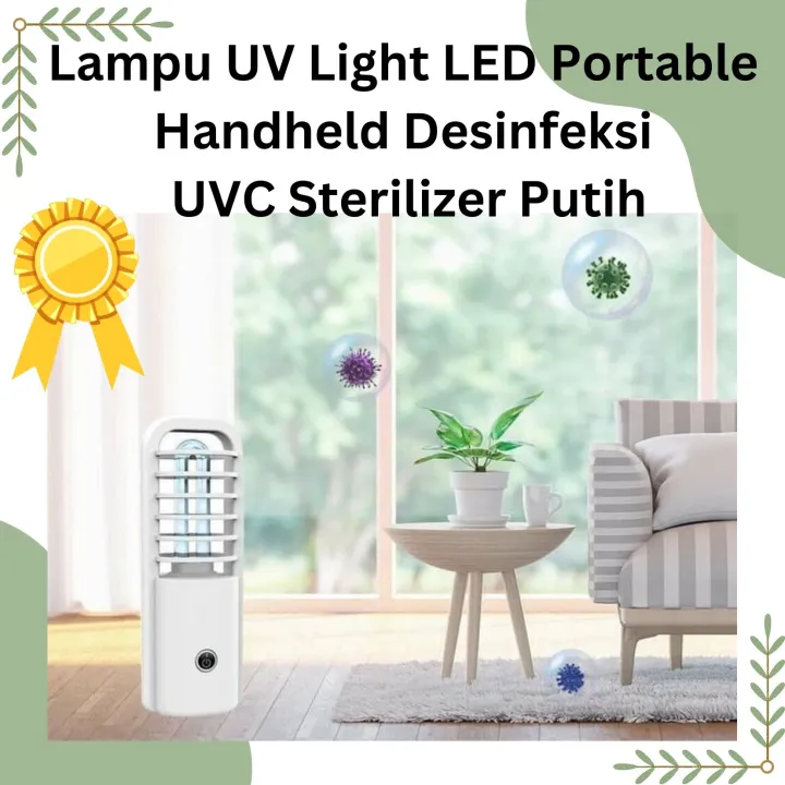 Lampu UV Light LED Portable Handheld Desinfeksi UVC Sterilizer Putih | Lazada Indonesia
