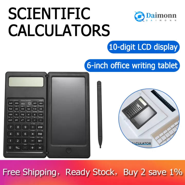 Scientific Calculator,10-Digit LCD Engineering Calculator,with Writing ...