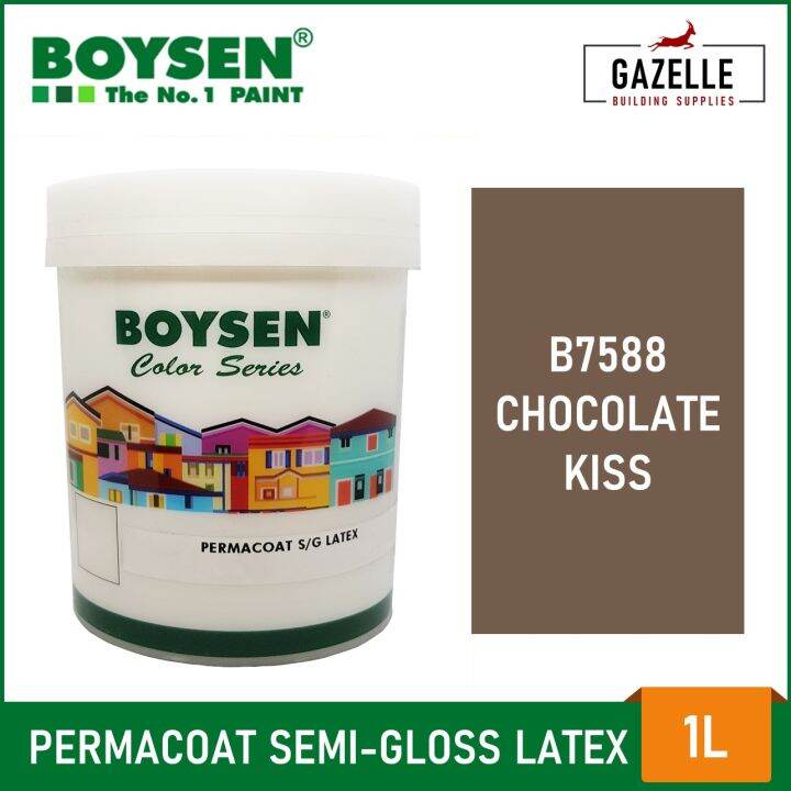 Boysen Color Series Permacoat Semi-Gloss Latex Chocolate Kiss B7588 ...
