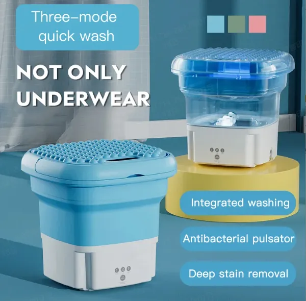 coolrich Portable Folding Washing Machine Quick Washing In A Few ...