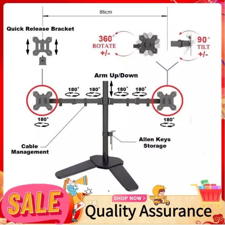 【in stock】 Monitor Base Multi-Dimensional Swivel Desktop Mount Heavy ...