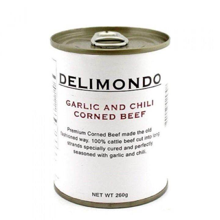 Delimondo Corned Beef Garlic and Chili 260g | Lazada PH