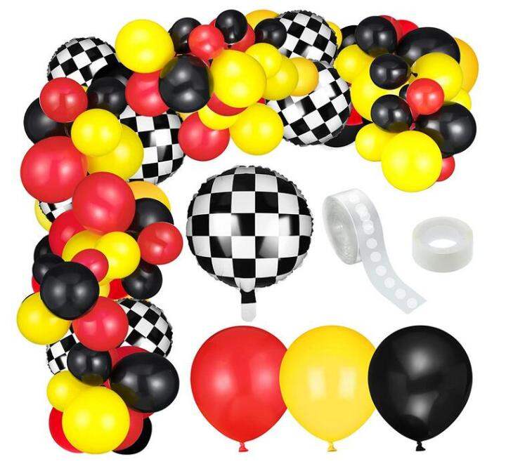 125 Pieces balloons race car birthday party supplies car decorations ...