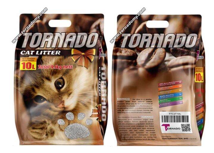 TORNADO Cat Litter 10L (9.1kg) PASIR KUCING 10L (9.1KG) PREMIUM CAT LITTER / CLUMPING CAT LITTER ...