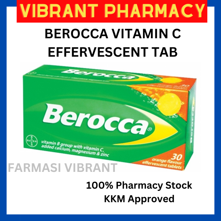 BEROCCA VITAMIN C EFFERVESCENT TAB (ORANGE ) 30'S MULTIVITAMIN VITAMIN ...