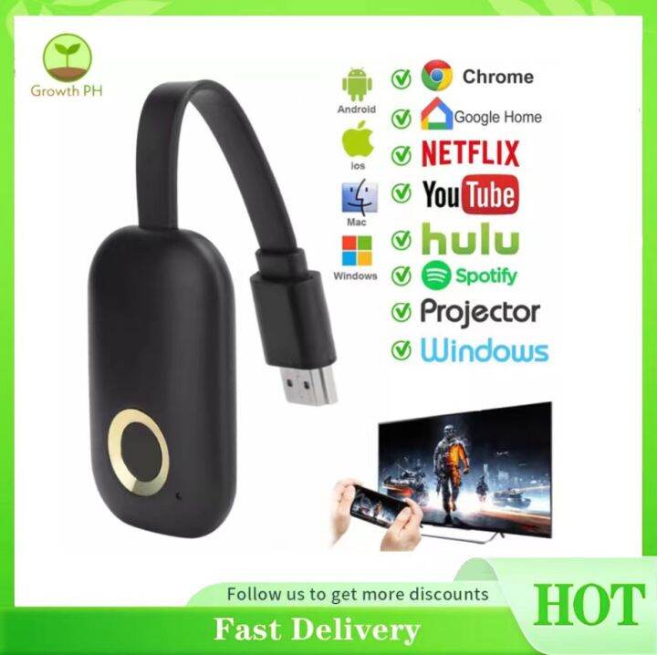 Wireless Display Receiver HDMI Dongle TV Cast Display 4k HD 1080p High ...