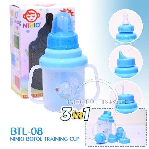 Botol Minum Bayi Training Cup 3in1 Ninio Dot Baby Botol Bayi Tempat ...