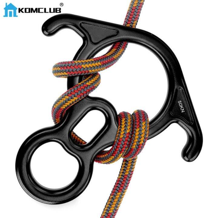 KOMCLUB Aluminum Alloy 5000kg Large Figure 8 Word Rope Descender Belay ...